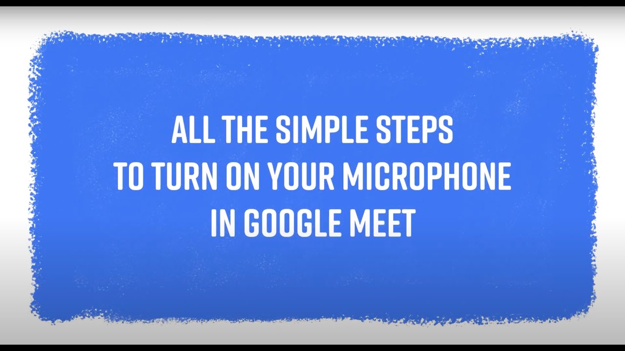 Google Meet Microphone FIXED in 60 Seconds - YouTube