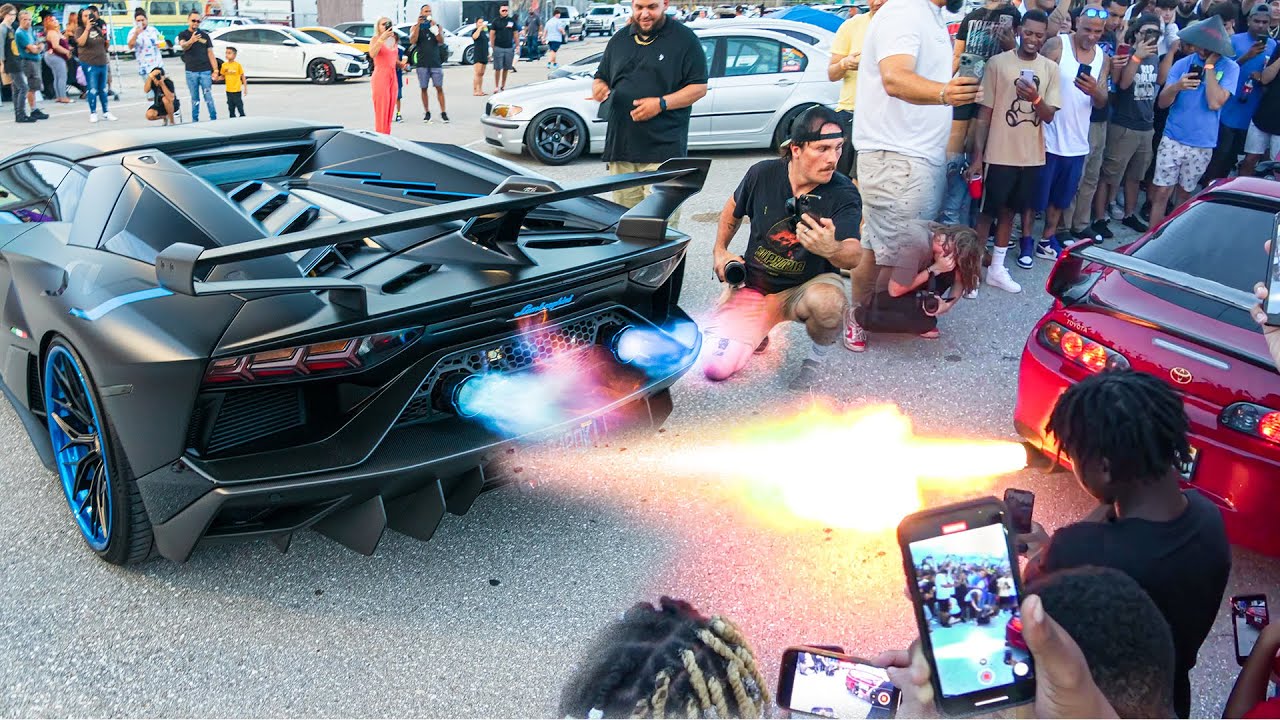 TOYOTA SUPRA vs SUPERCARS - Clean Culture 2-STEP FLAME COMPETITION (SVJ ...