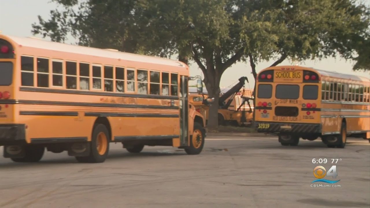 Bus Drivers Practice Routes Before Start Of Miami-Dade County School ...
