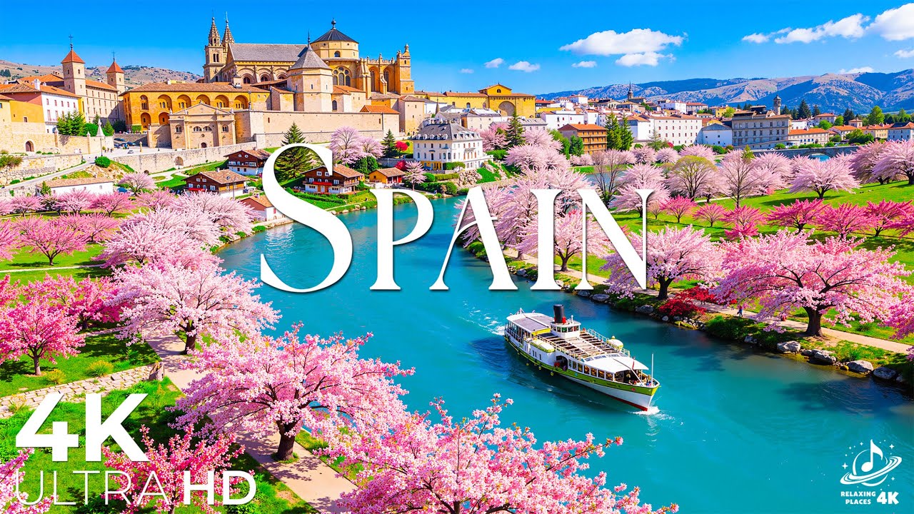 Spain Spring 4K | Blossoming Rivers, Historic Cities & Timeless ...