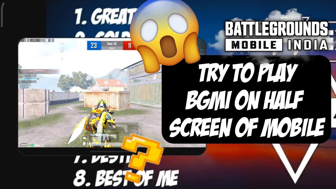 TRY TO PLAY BGMi ON HALF SCREEN OF MOBILE 🤯 BATTLEGROUNDS MOBILE INDIA ...