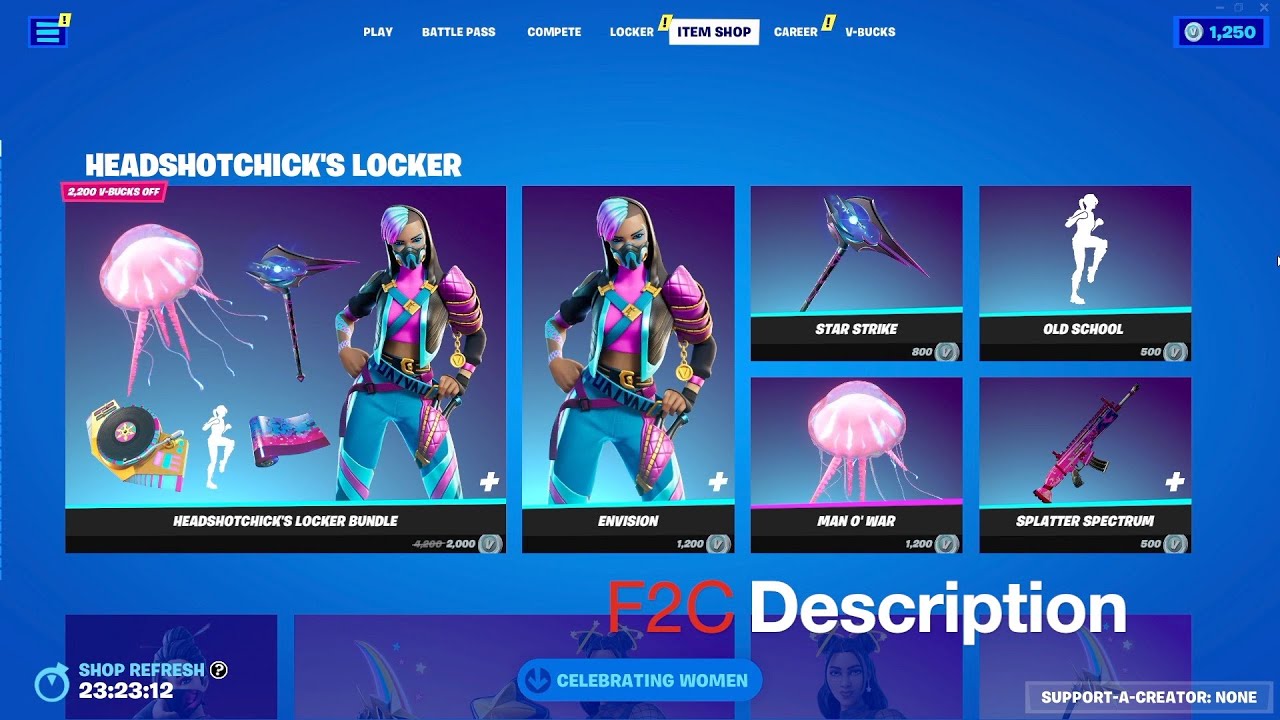 Fortnite International Women's Day Item Shop March 8 2023 OST - YouTube