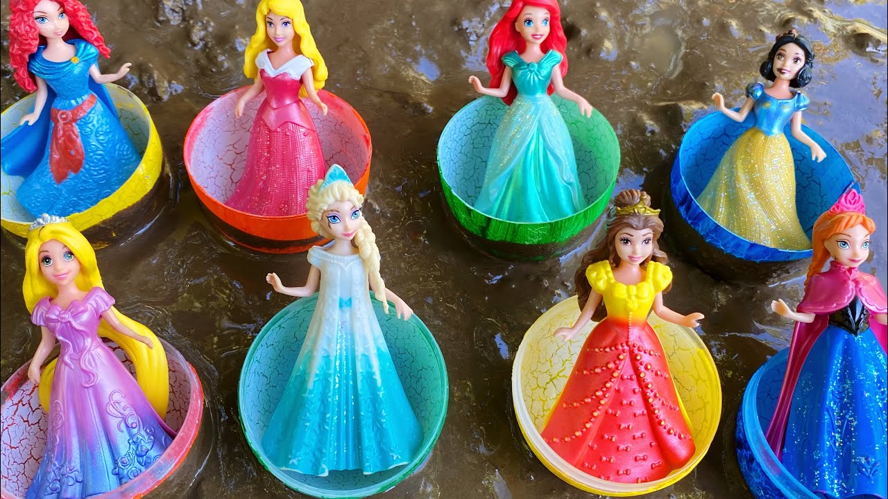 Rescuing Muddy Disney Princesses! Find and Wash Elsa, Anna, Ariel ...