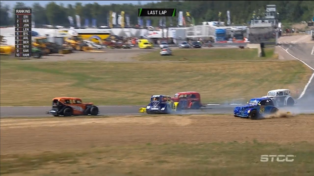 Legends Cup Sweden 2018. Race 2 Falkenbergs Motorbana. Last Laps ...