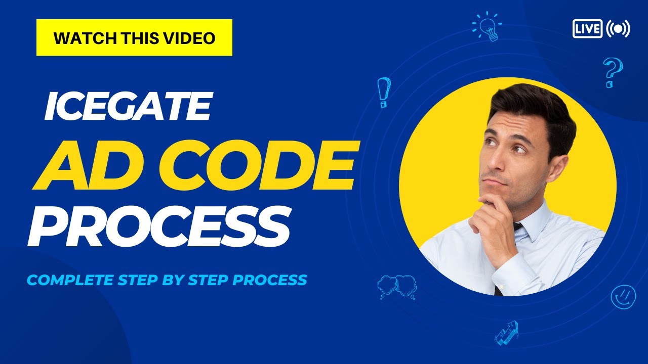AD Code Registration In ICEGATE Complete Process IEC Holder YouTube