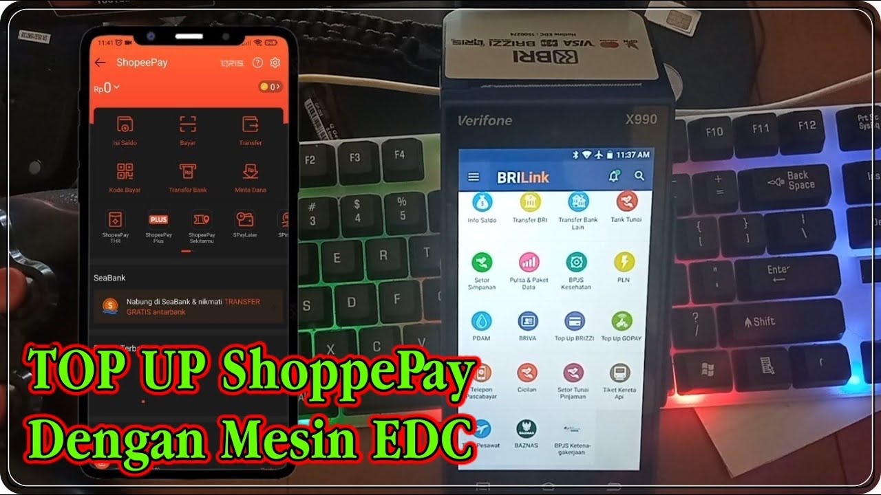 CARA TOP UP SHOPEEPAY DENGAN BRILINK | MESIN EDC - YouTube