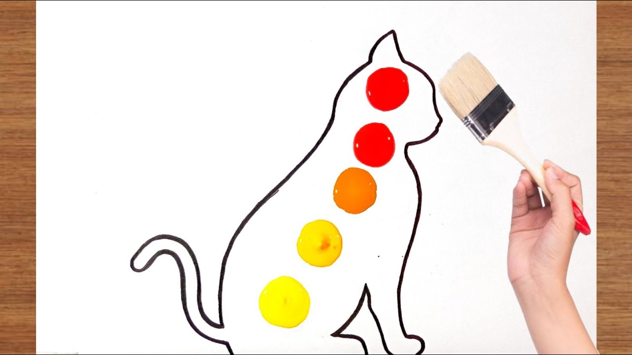 How to Paint Easy Cat 😻 Scenery || Acrylic Painting For Beginners - YouTube