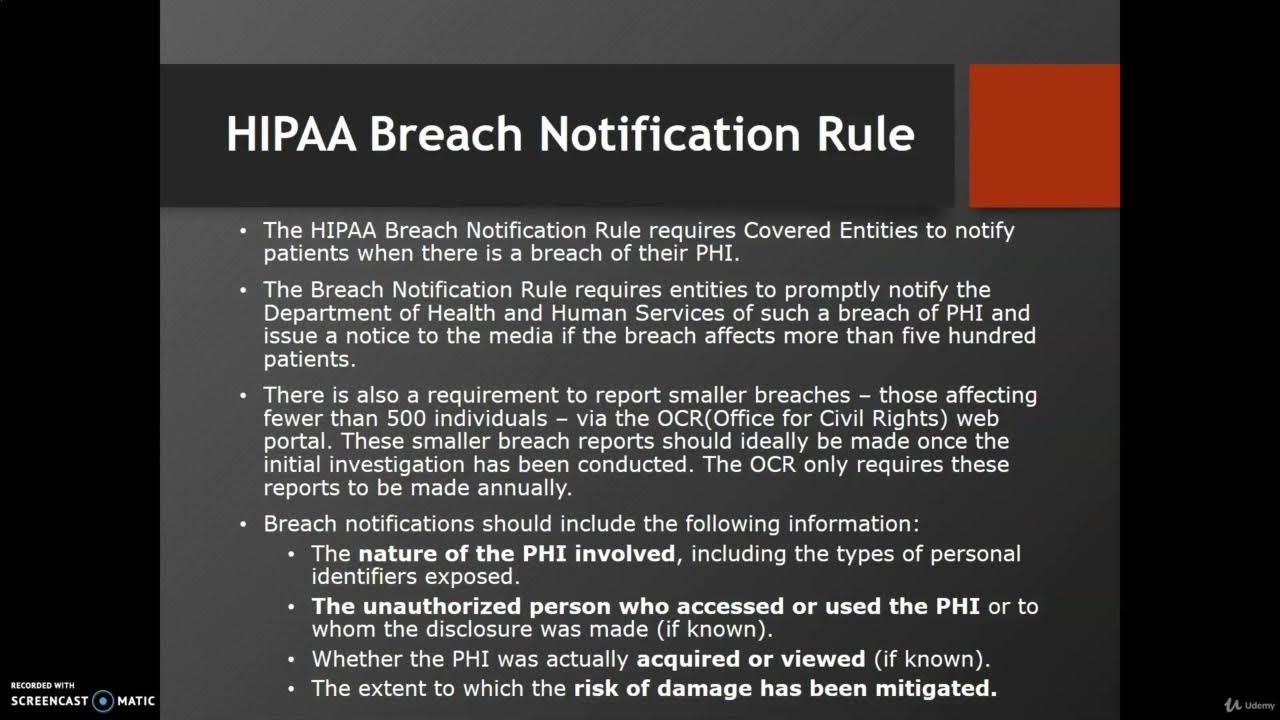 4. HIPAA Breach Notification Rule - YouTube