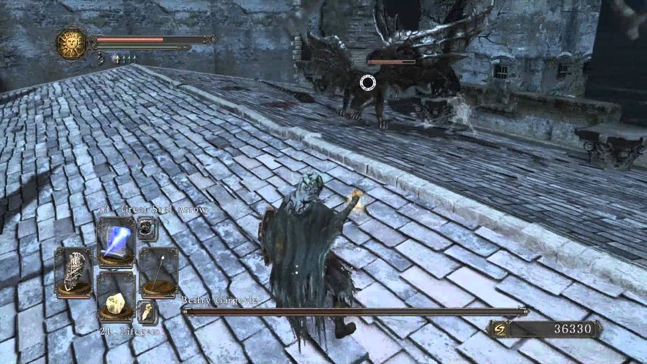 Dark Souls 2 optional boss fight the Belfry Gargoyles - YouTube