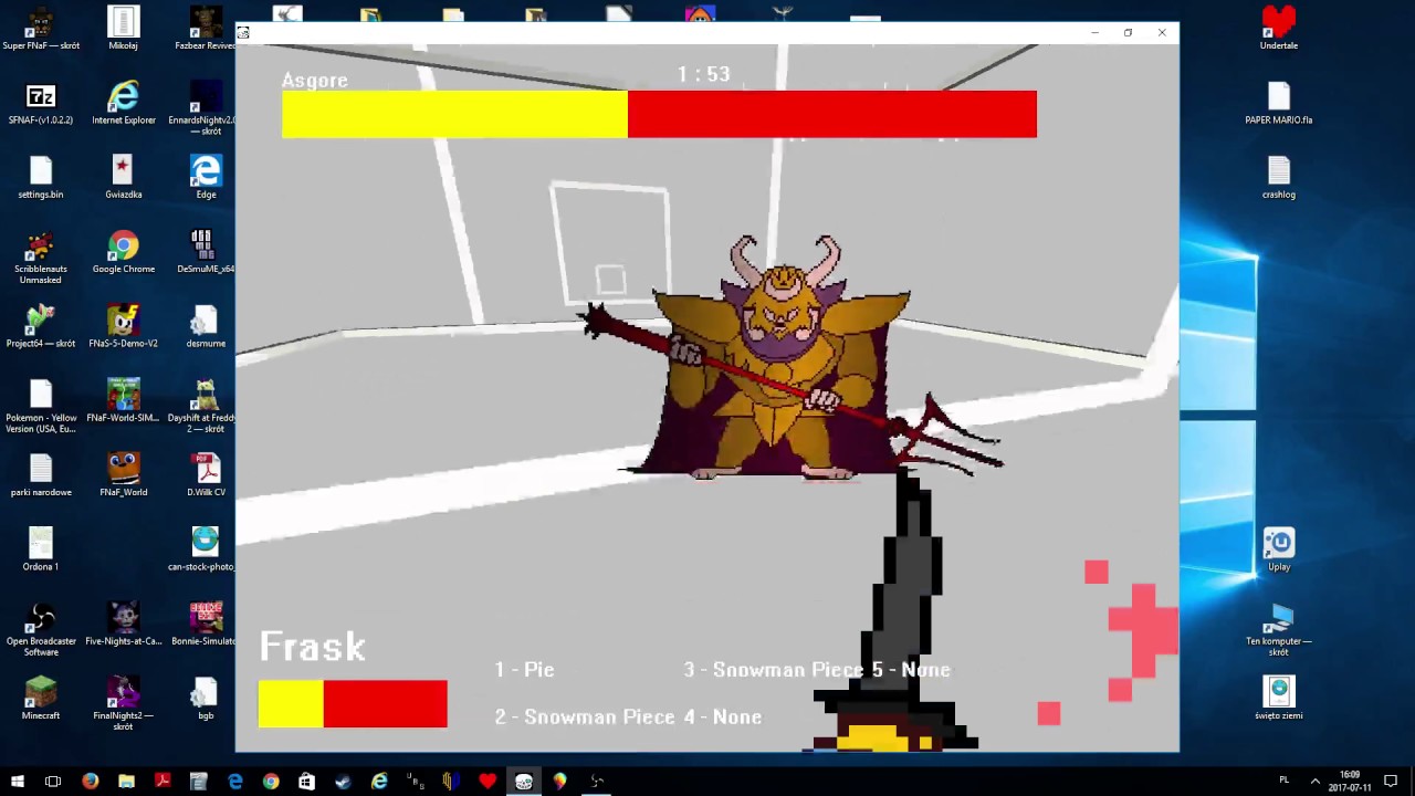 Battle Asgore Undertale fan game [bad time simulator] - YouTube