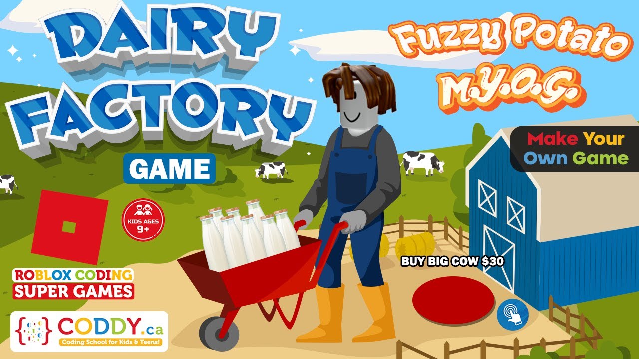 🐮 DAIRY FACTORY TYCOON GAME BY FUZZY POTATO 🥛 MAKE YOUR OWN ROBLOX GAME ...