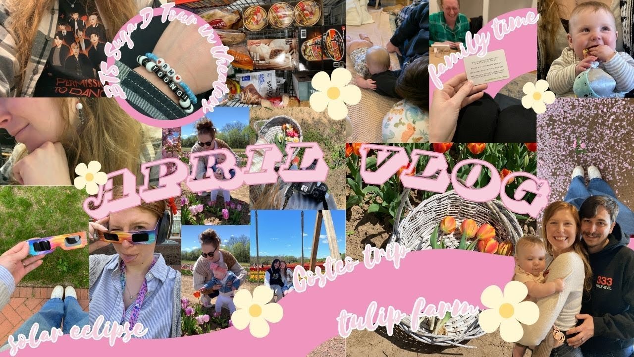 APRIL VLOG: family time, tulip farm, solar eclipse, and Coachella BINGO ...