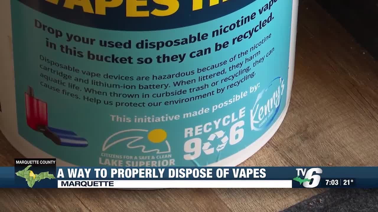 Vape disposal drop box available at Kenny’s Corner Store in Marquette ...