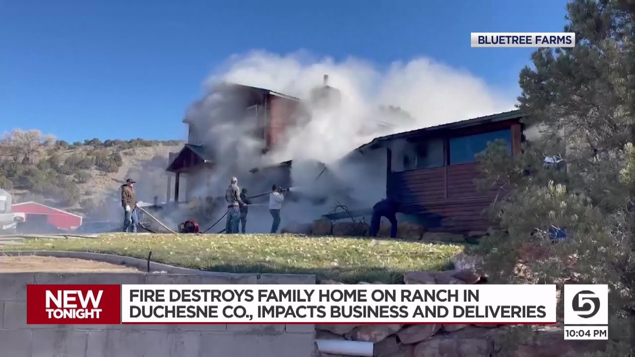 Fire destroys family home on ranch in Duchesne County - YouTube