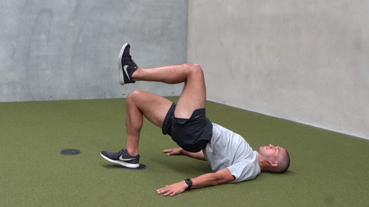 Single Leg Hamstring Slide - YouTube