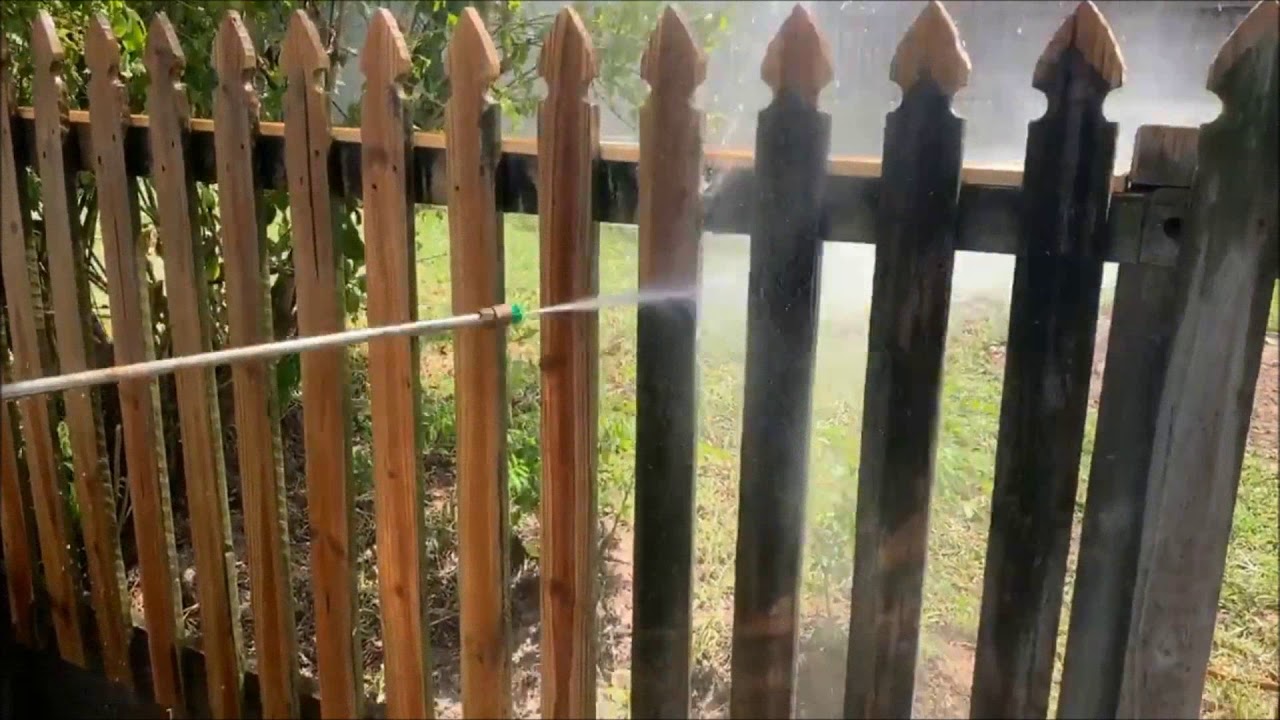 Pressure Cleaning a Picket Fence - YouTube
