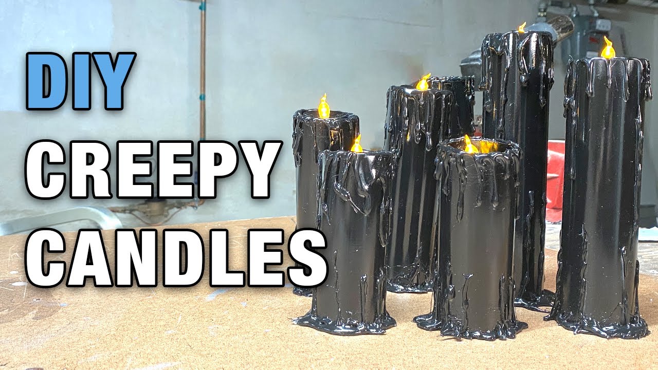 How to Make Halloween Candles Out of PVC Pipe - YouTube