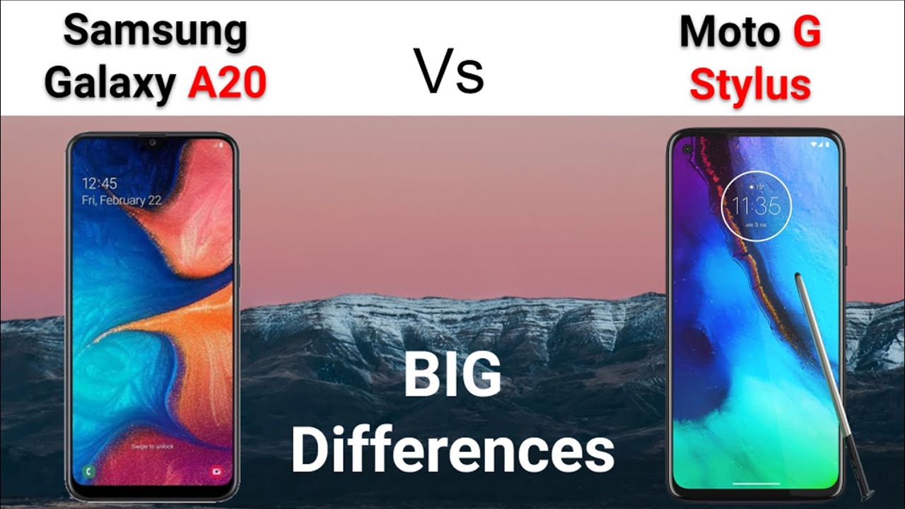 Samsung Galaxy A20 vs Moto G Stylus Spec Comparison - YouTube