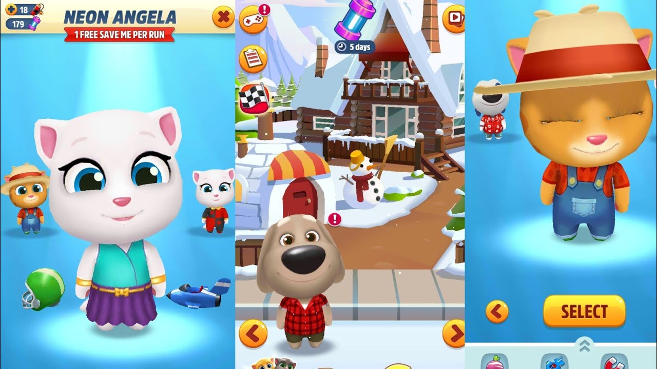 Tallking Tom Gold Run|| When Agent Angela Cat catches Mice in The New ...