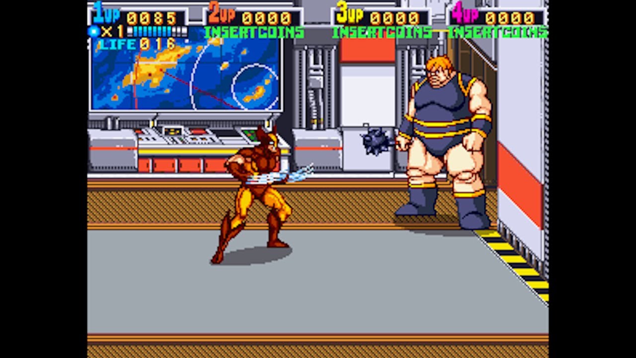 X-Men (Konami Arcade): Stage 2 (Wolverine, No Items) - YouTube