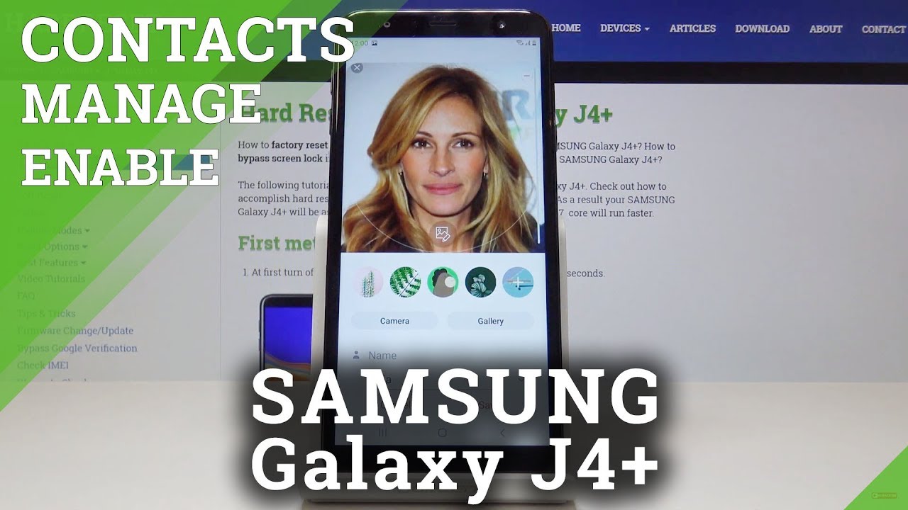 How to Add Contact Picture in SAMSUNG Galaxy J4+ - Personalize Contact ...