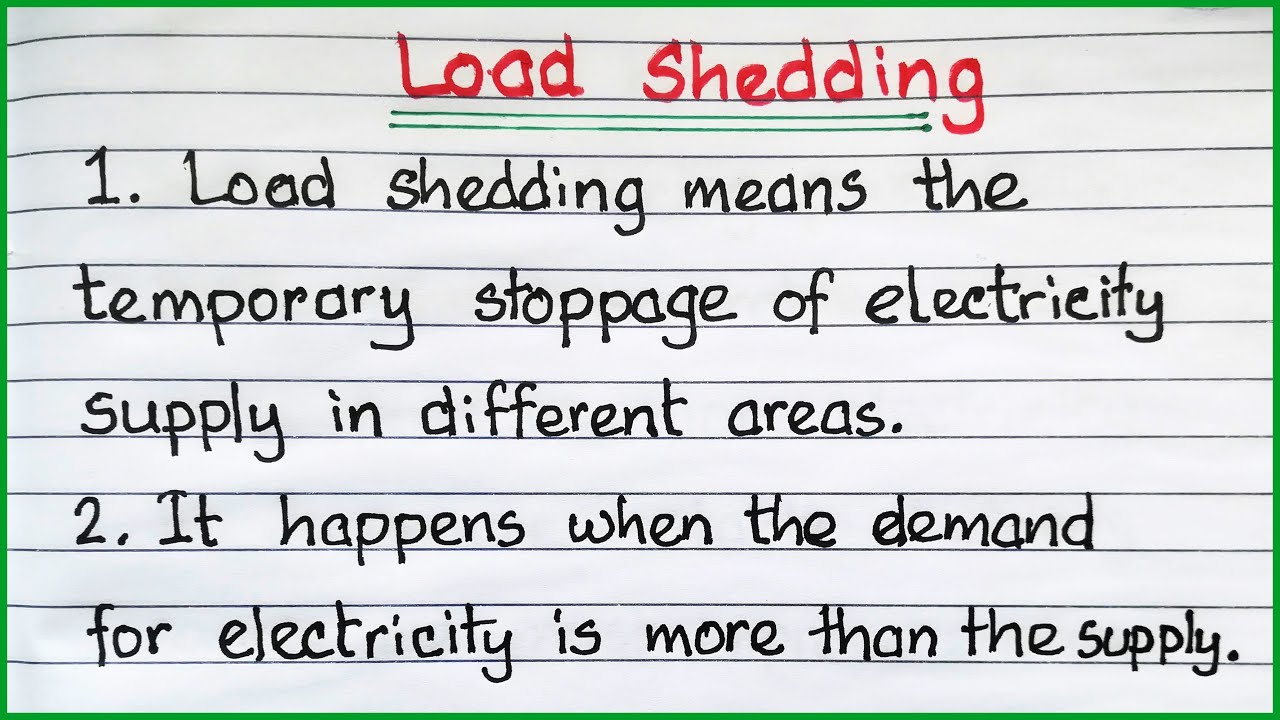 Load Shedding Paragraph Easy | 10 Lines Load Shedding Paragraph for ...