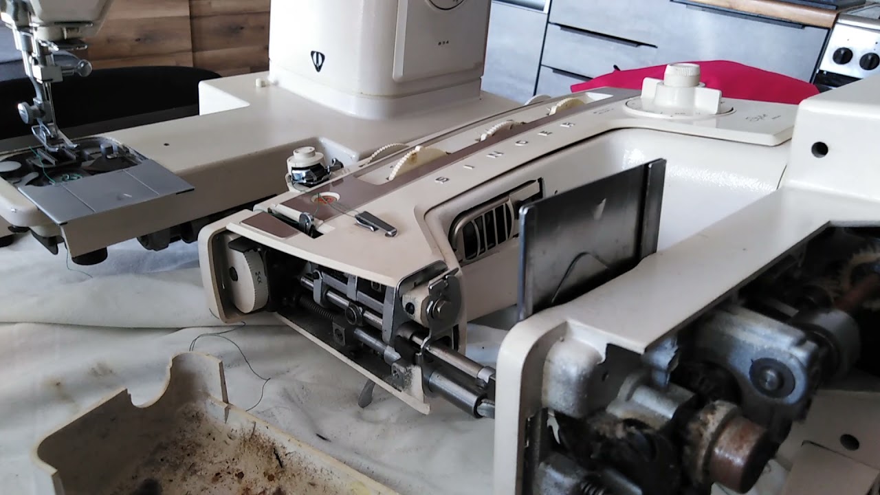 Łucznik Singer 834 wymiana zębatek i regulacja część 1 - YouTube