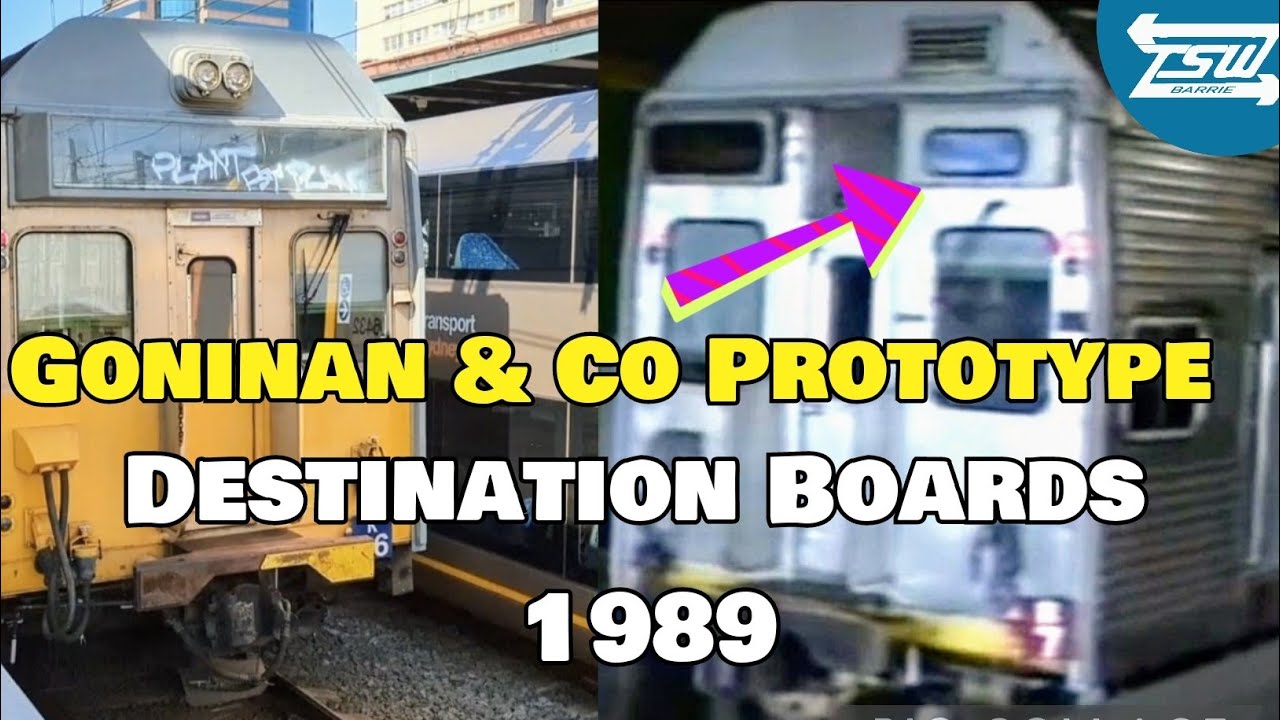 NSW railways S set Goninan & Co Comeng Prototype destination board 1989 ...