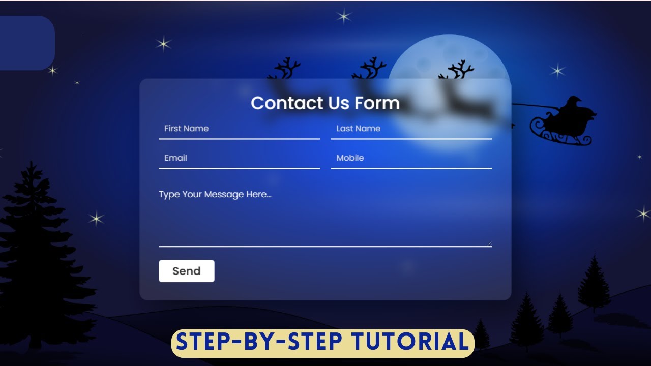 How To Make A Modern Contact Us Page Using Html And Css In 10 Minutes Codeum Youtube