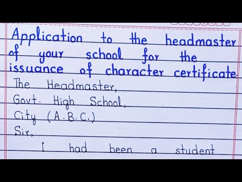 Application to the headmaster of your school for the issuance of ...