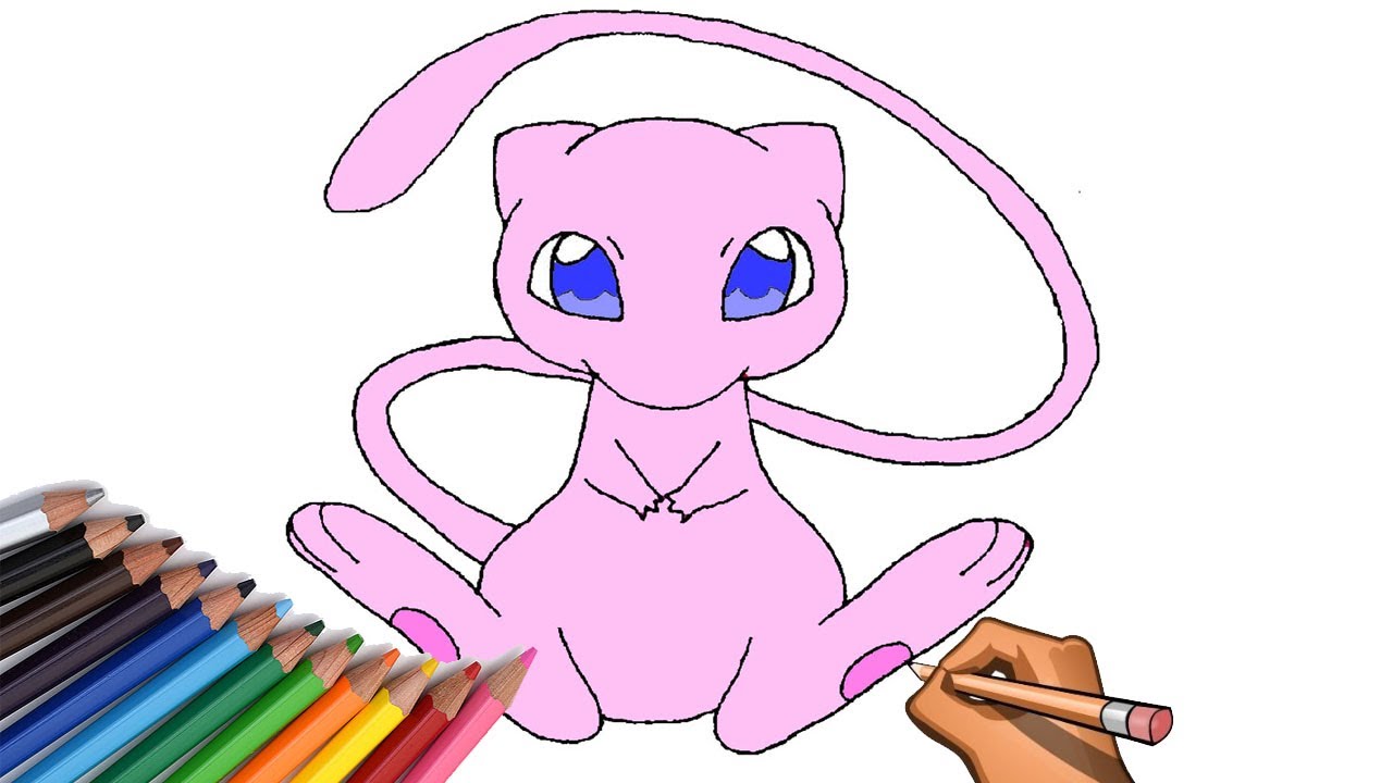 HOW TO DRAW MEW FROM POKEMON - YouTube