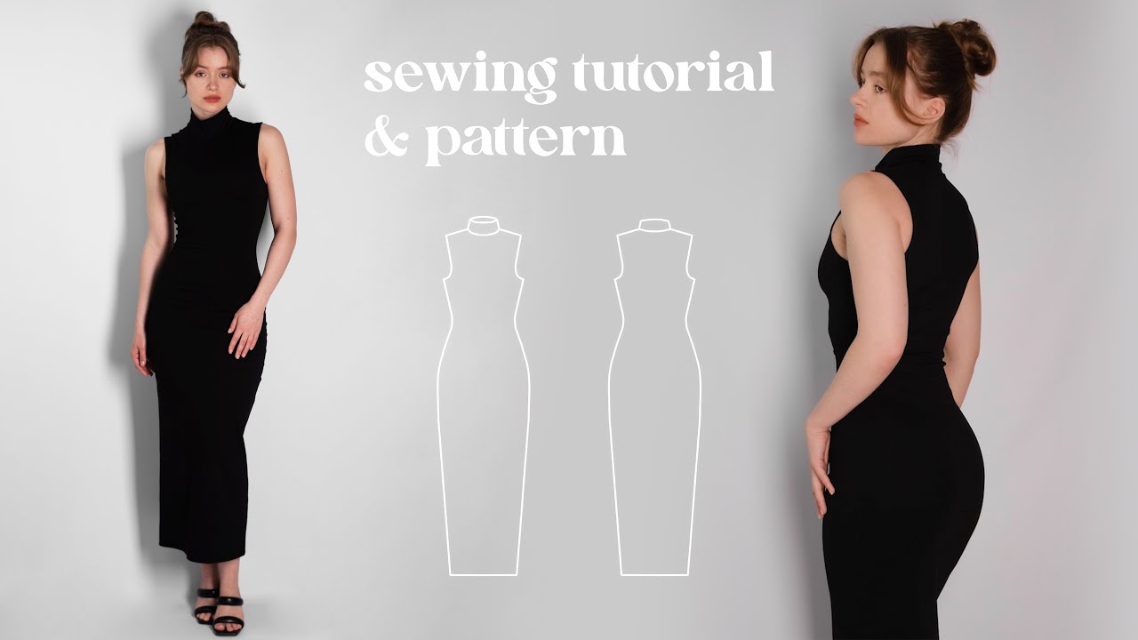DIY Mock Neck Dress | Pattern & Sewing Tutorial - YouTube
