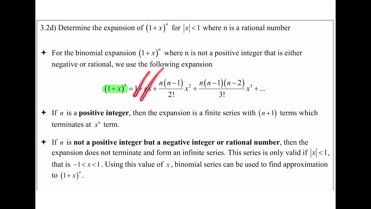 Binomial Expansion Where N Is Rational Number Part 1 YouTube
