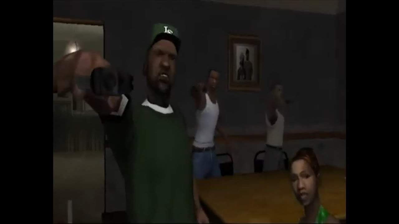 GTA San Andreas Ending PS2 1992 2004 CJ Carl Johnson Kills Big Smoke ...