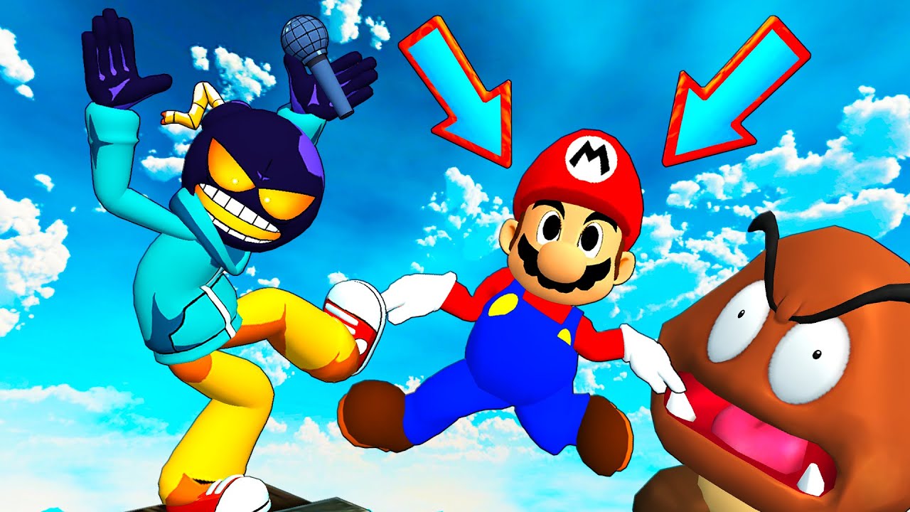 FNF Characters VS Mario Crazy Ragdoll in Garry's mod ep.1 (Friday Night ...
