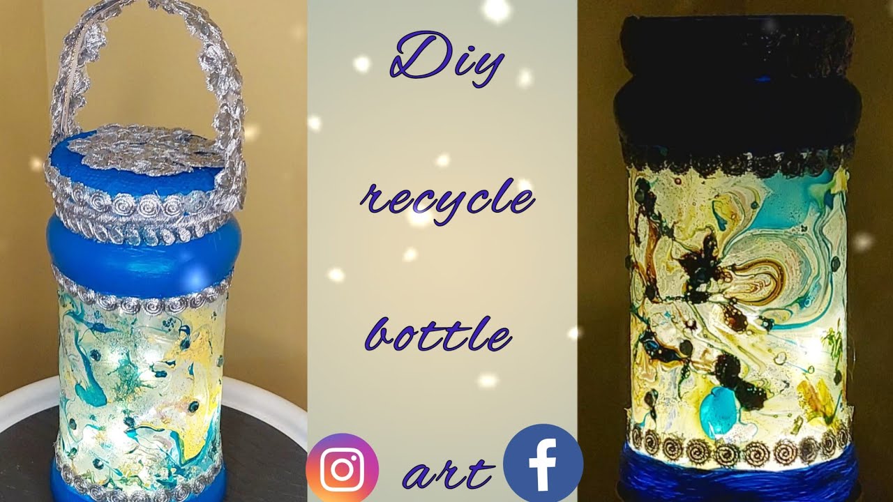 Diy recycle bottle art,/Diy recycle craft ideas/Diy simple bottle art ...