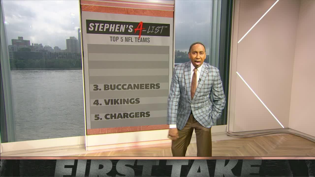 Stephen's A-List has the Bills at No. 1 for the Top 5 NFL teams | First ...