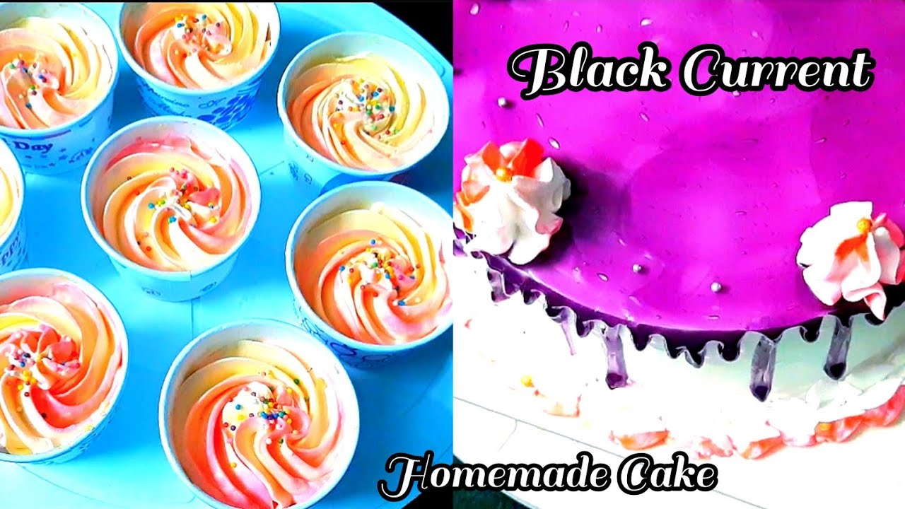 Black Current cake making || Homemade black current cake recipe || Cake ...