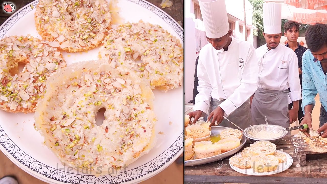 ghevar recipe - How to make crispy & porous ghewar at home #ghevar # ...