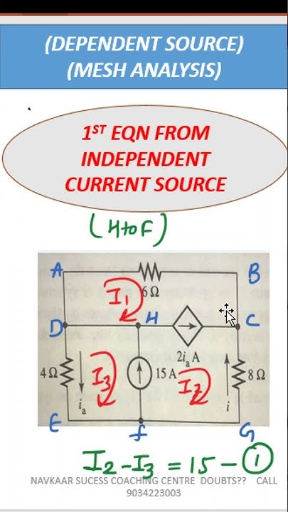 PART 1 CDCS PROBLEM#CURRENT DEPENDENT CURRENT SOURCE#DEPENDENT SOURCE #supermesh #dtu2022 #mdu ...
