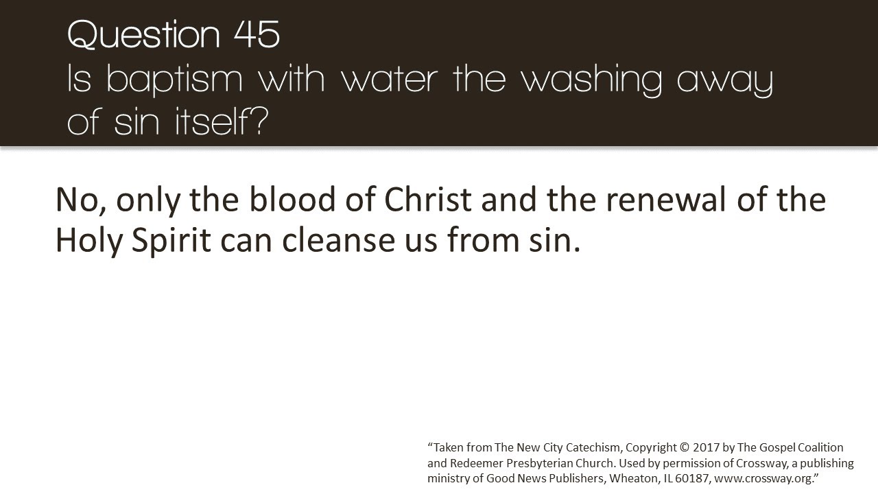 "Is baptism with water the washing away of sin itself?" - YouTube