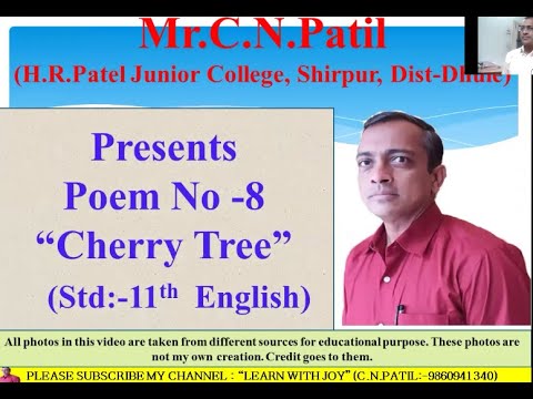 Poem No 1)Cherry tree by Ruskin Bond (11th English) - YouTube