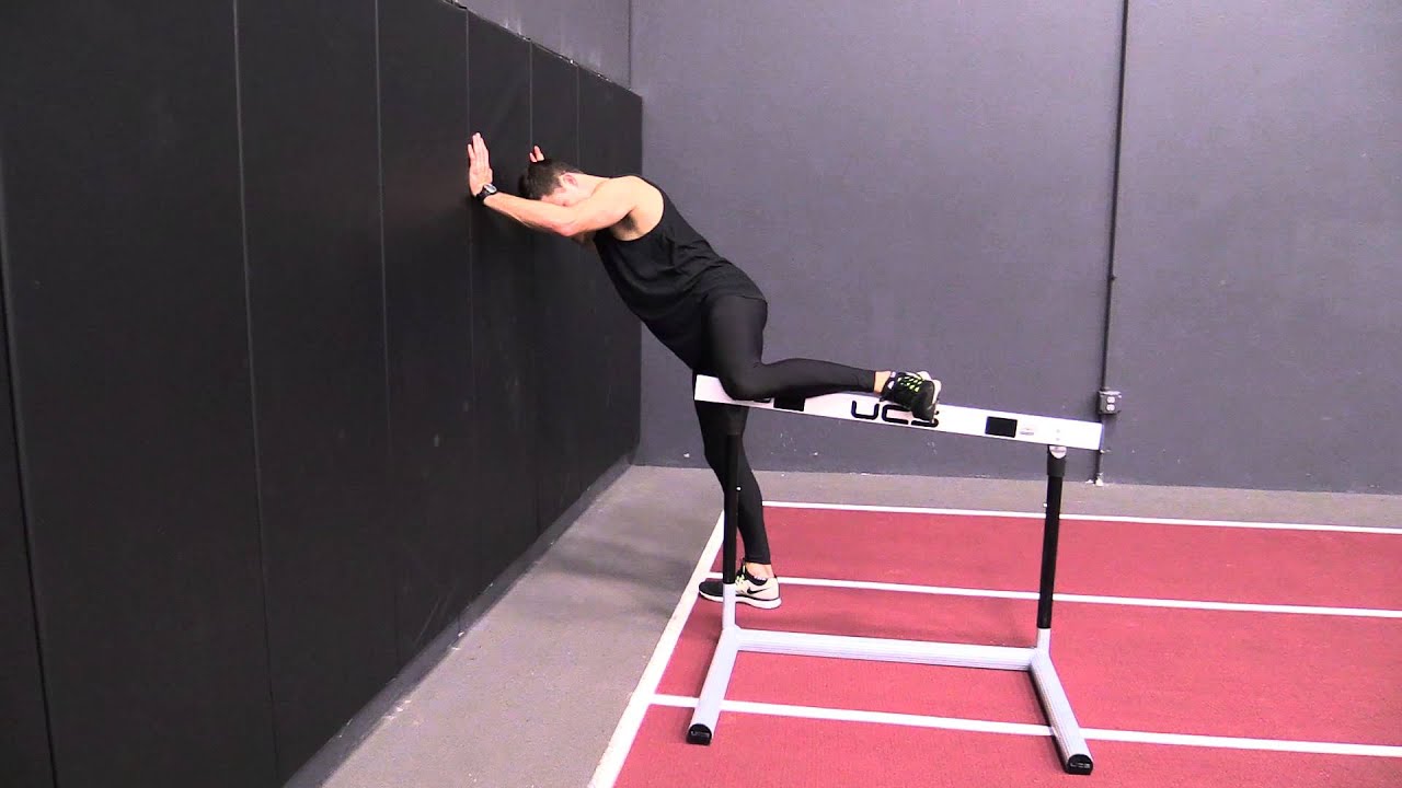 HURDLE DRILLS: Wall Drills Trail Leg Drag Left - YouTube