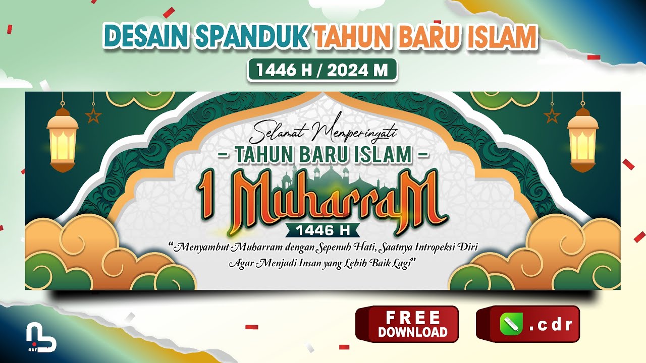 Desain Spanduk Tahun Baru Islam 1446 Hijriyah 2024 M (Free CDR) - # ...