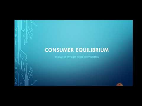 Consumer Equilibrium in case of Two Commodities - YouTube