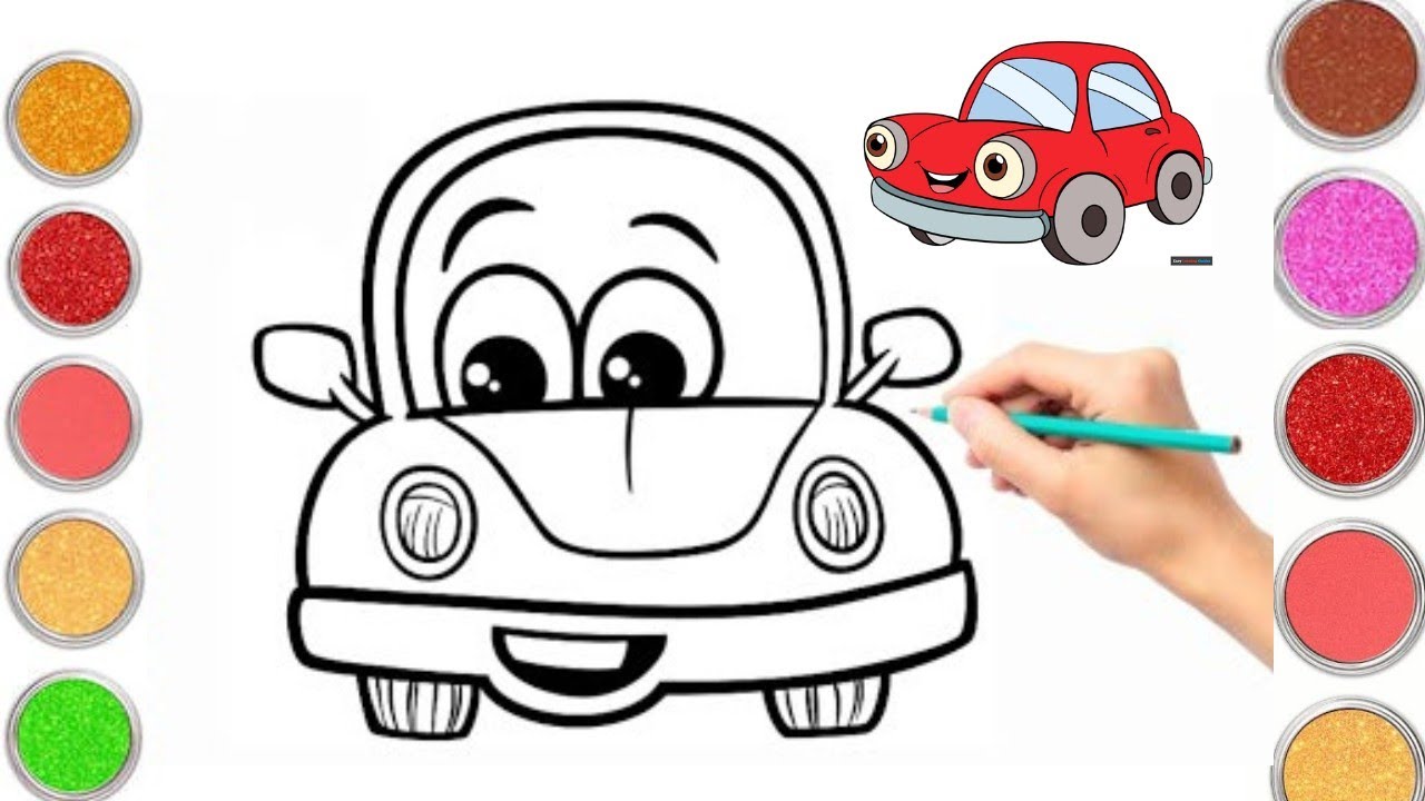 Car drawing for kids || How to draw a car || drawing car step by step ...