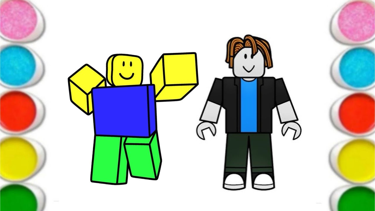 How to DRAW a ROBLOX NOOB step by step - Roblox Drawing - easy - YouTube