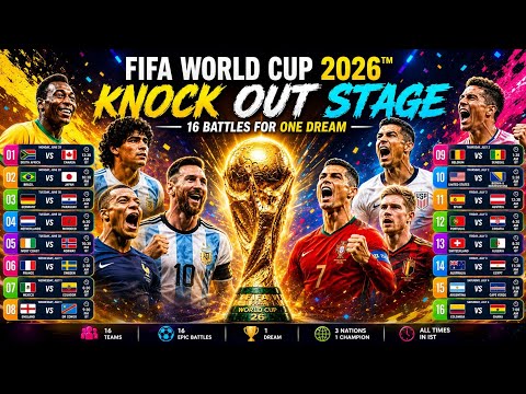 🏆 FIFA World Cup 2026 Knockout Stage | 16 Battles for One Dream ⚽🔥 Road To Final #FIFAWorldCup2026