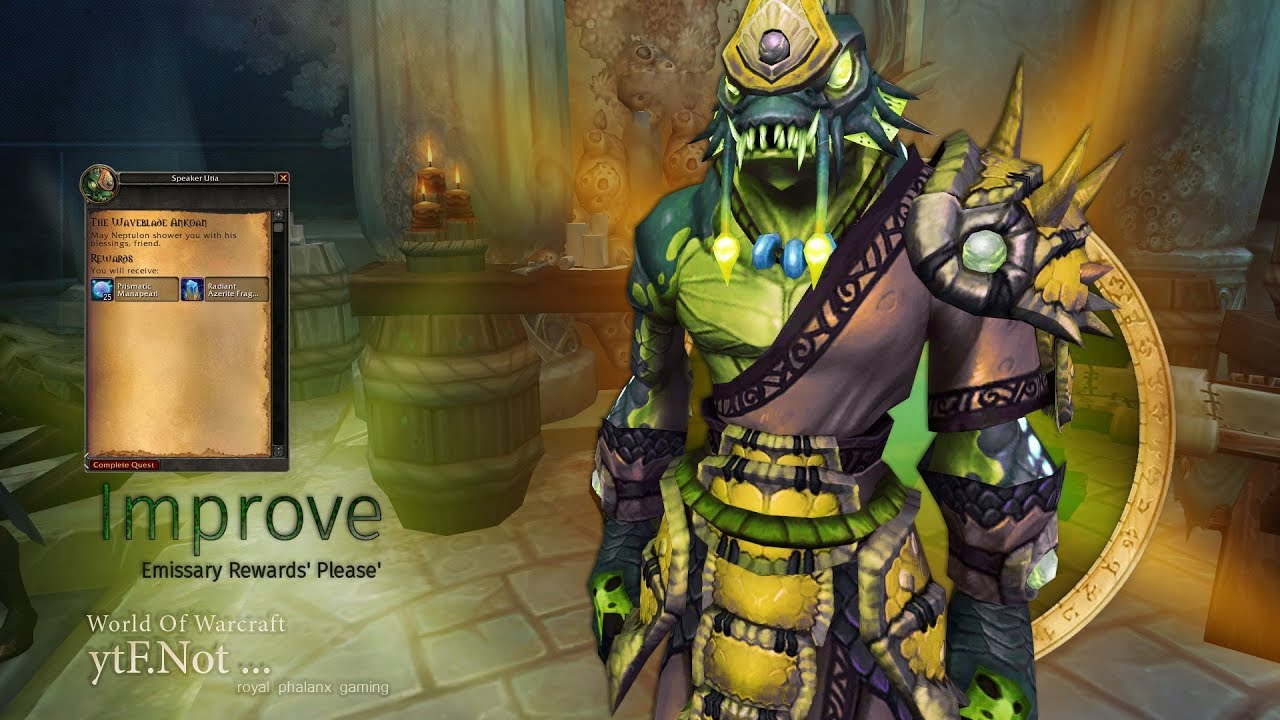 Rise of Azshara-Emissary Bonus Rewards, The Waveblade Ankoan - YouTube