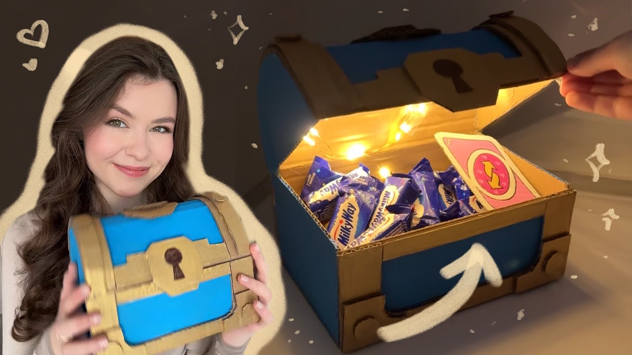 How to make a cute gift for bf | DIY Clash royal chest - YouTube